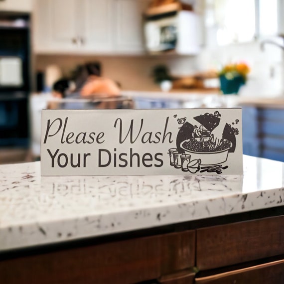 Wash Dishes Sign