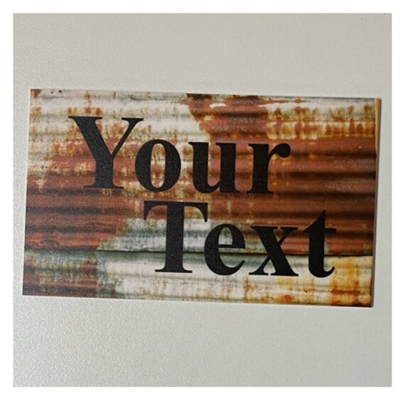 Rustic Rust Style Your Text Custom Wording Sign | Etsy