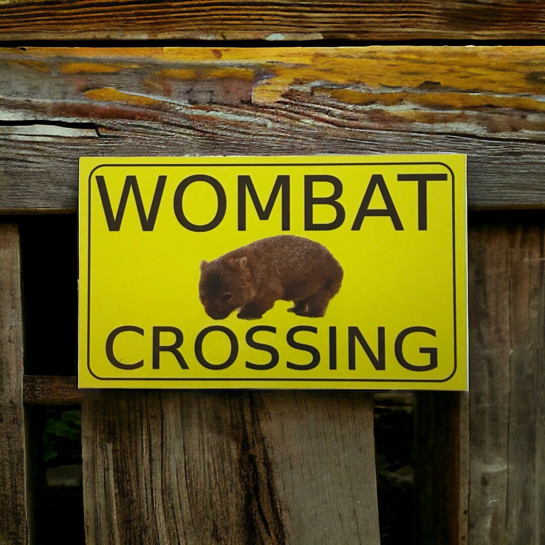 Wombat Crossing Sign - Etsy