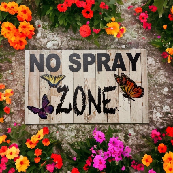 No Spray Zone Sign - Etsy