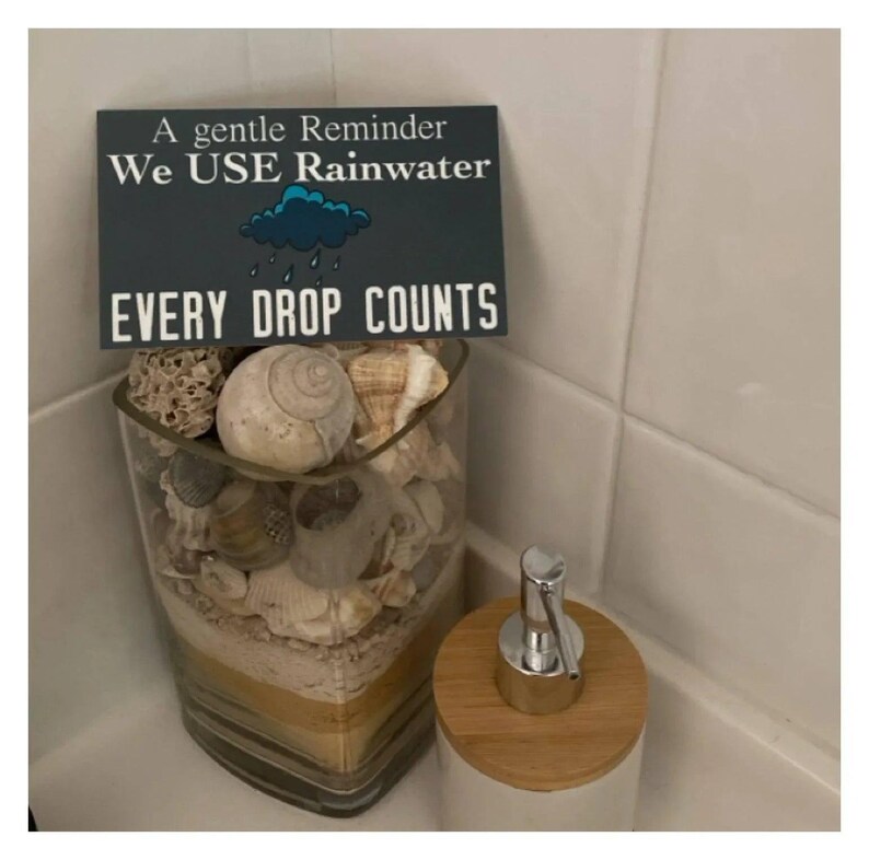 Rainwater in Use Every Drop Counts Eco Water Tank Sign - Etsy Australia