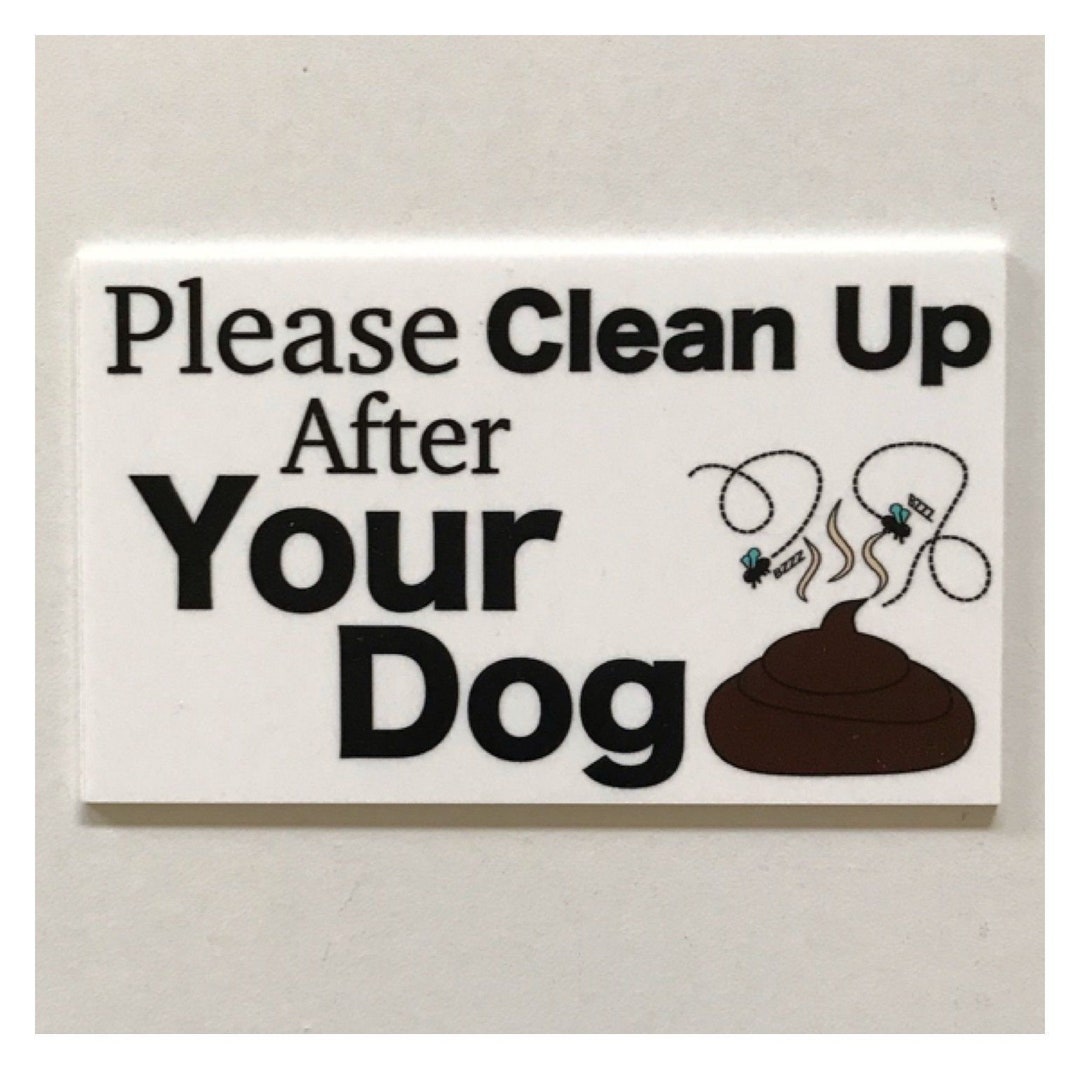 Dog Poo Garden Lawn Please Clean up Poop Pet Sign - Etsy