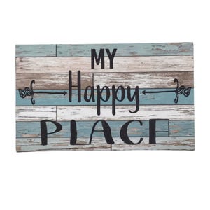 My Happy Place Rustic Blue Sign - Etsy