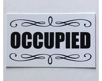 Occupied Sign - Etsy
