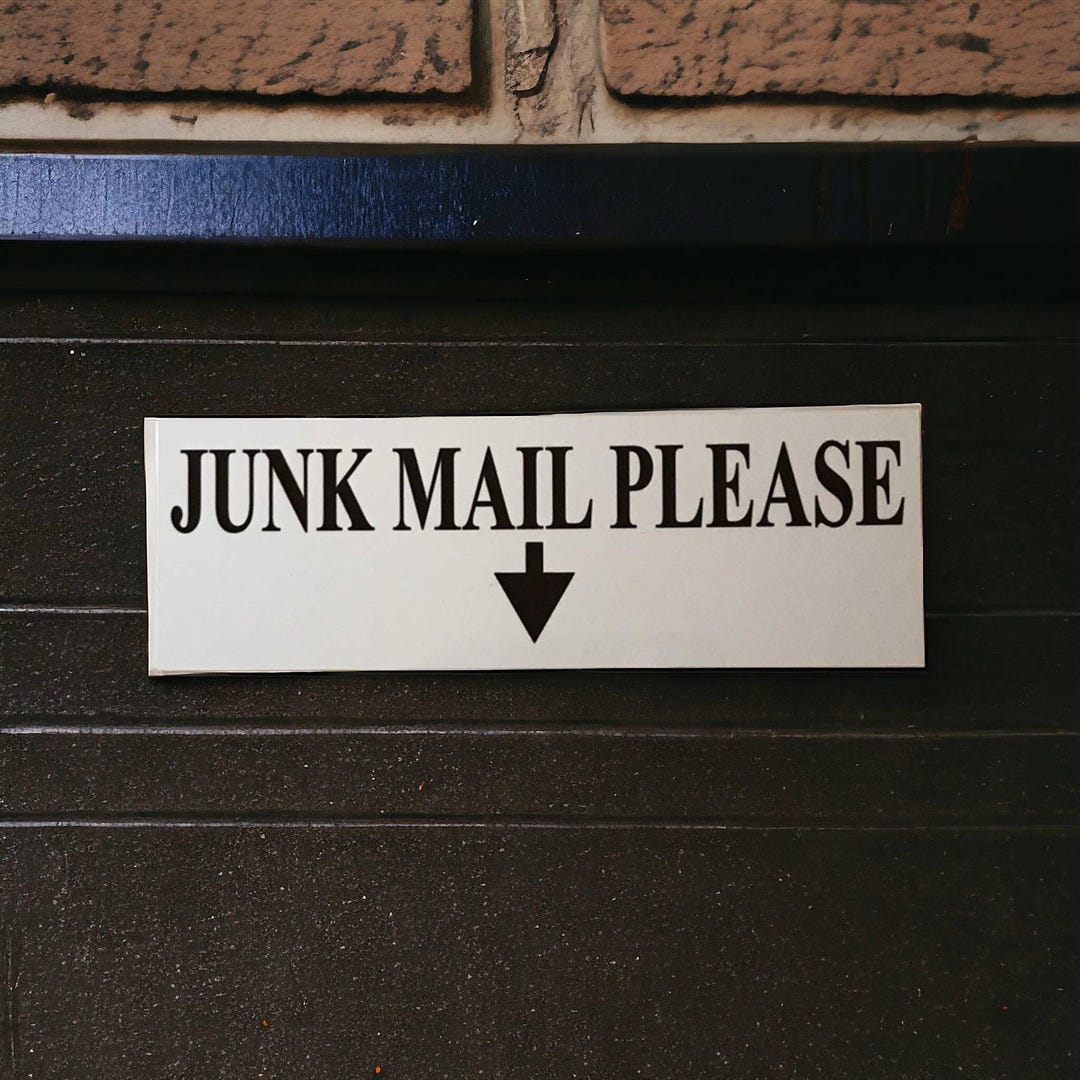 Junk Mail Please Mail Box Sign - Etsy