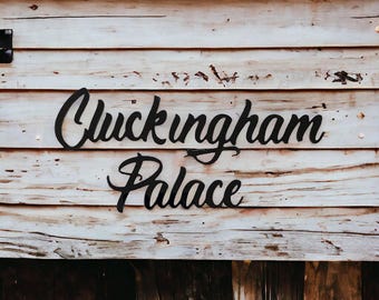 Rooster Cluckingham Palace Country Decor Chicken Farm Ranch Gift Family ...