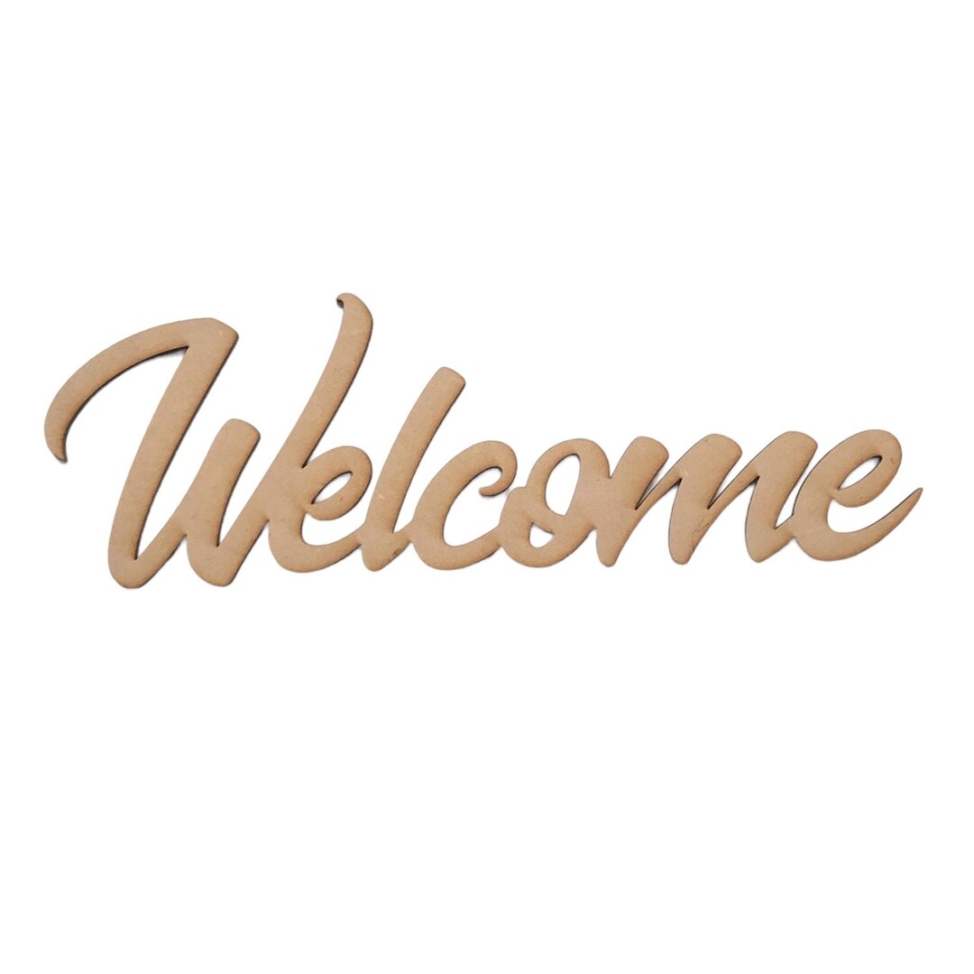 Welcome Sign Rustic Vintage MDF Wood DIY Art Craft - Etsy