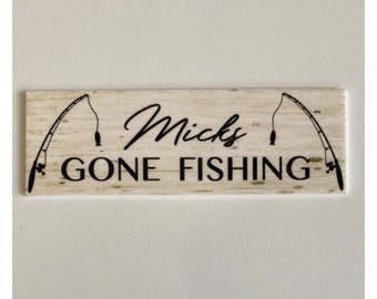 Rustic Fishing Sign | Etsy