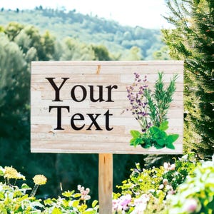 Herb Herbs Garden Custom Personalised Sign - Etsy