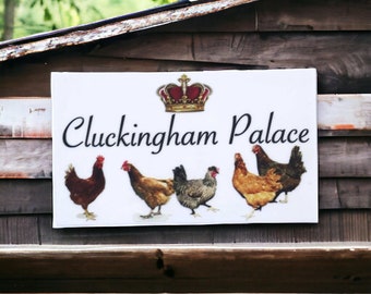 Cluckingham Palace Chicken Coop Sign - Etsy