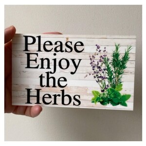Herb Herbs Garden Custom Personalised Sign - Etsy
