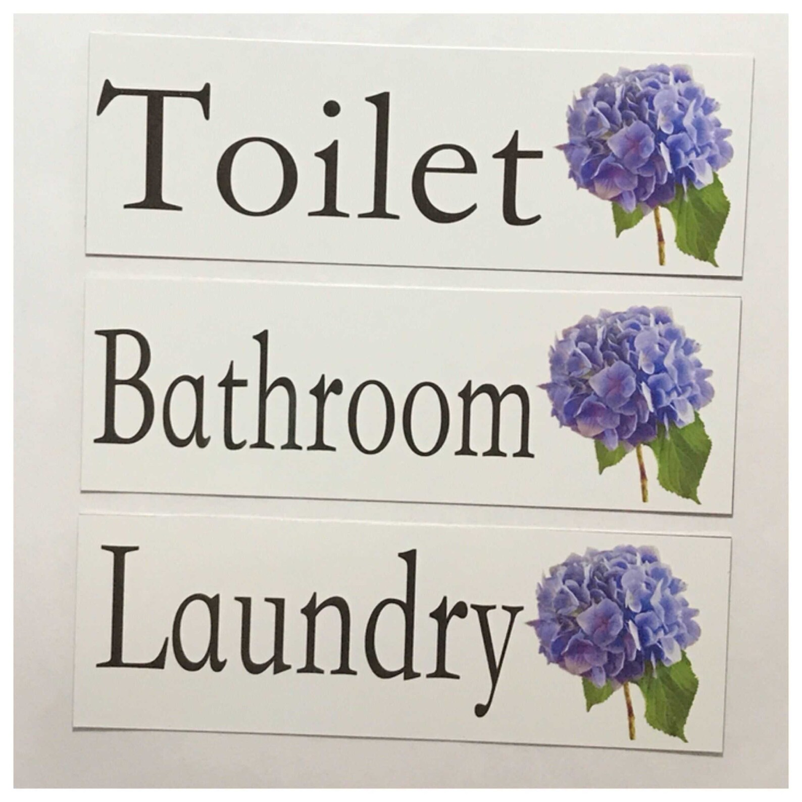 Hydrangea Flower Door Sign Toilet Laundry Bathroom - Etsy