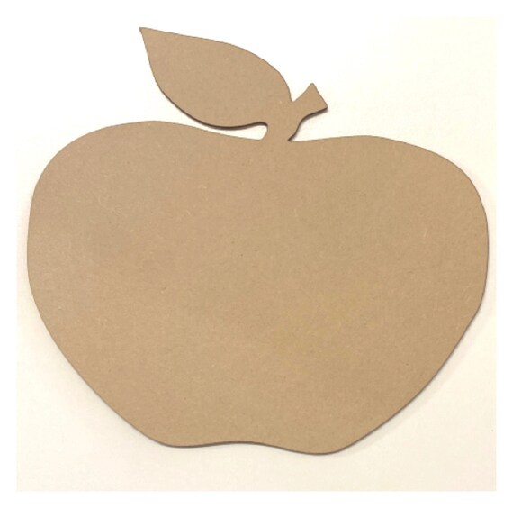 Apple MDF Timber DIY Raw Craft - Etsy