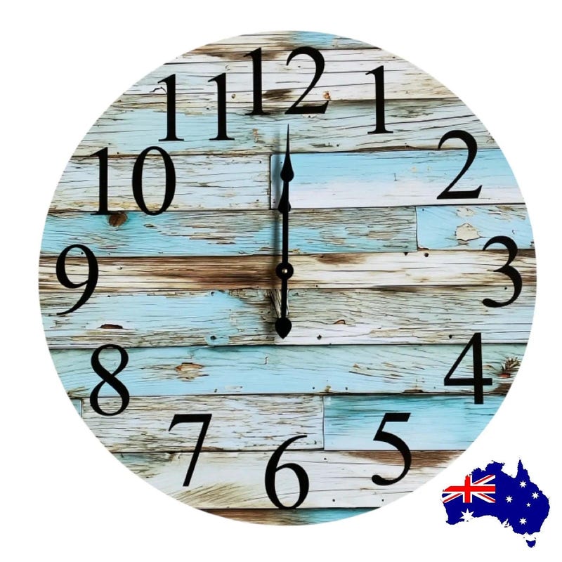 Blue Wall Clock - Etsy Australia