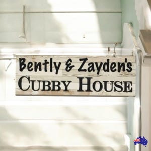 Cubby House Custom Personalised Kids Name Sign - Etsy