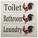 Rooster Chicken Door Room Sign Toilet Laundry Bathroom - Etsy