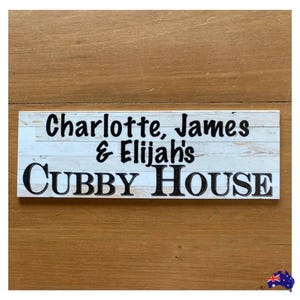 Cubby House Custom Personalised Kids Name Sign - Etsy