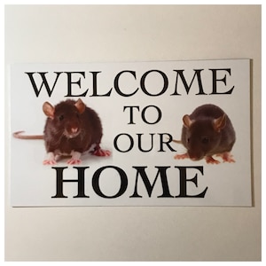Rats Rat Welcome to Our Home Sign - Etsy