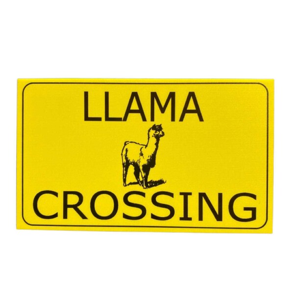 Llama Crossing Sign - Etsy