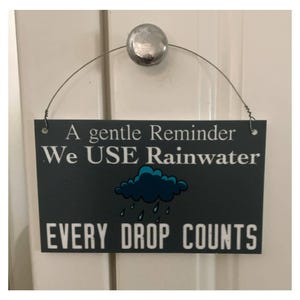 Rainwater in Use Every Drop Counts Eco Water Tank Sign - Etsy