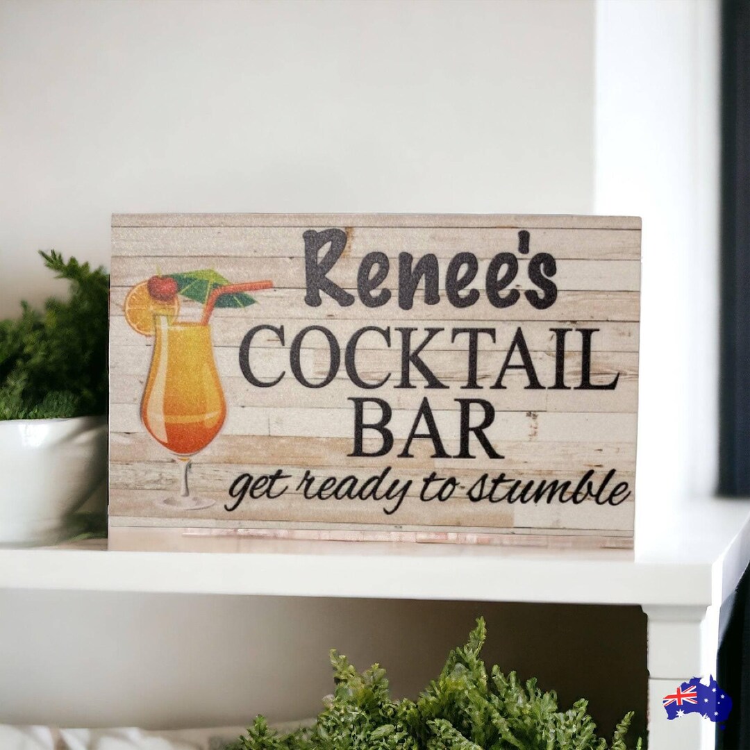 Cocktail Bar Get Ready to Stumble Custom Sign - Etsy
