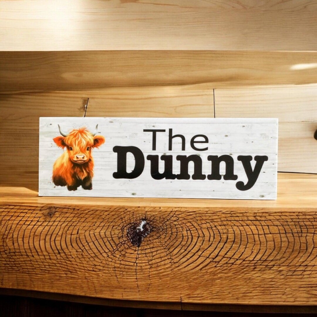 The Dunny Highland Cow Toilet Outback Sign - Etsy