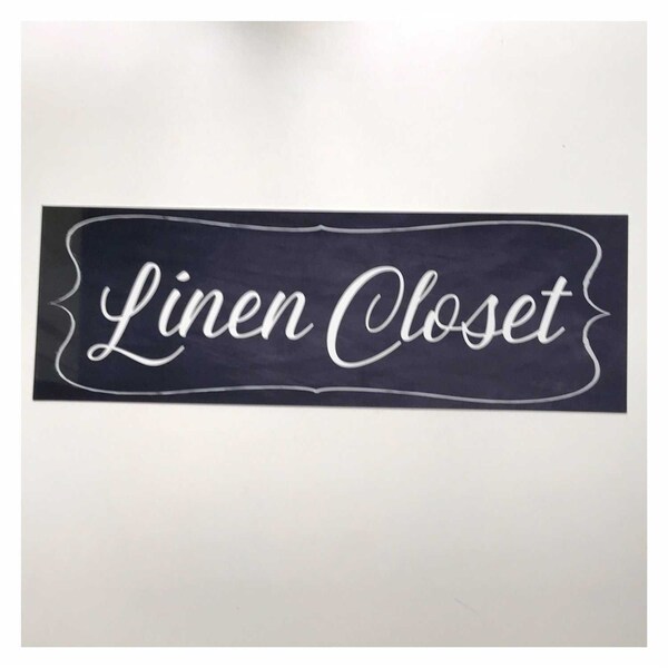 Linen Closet Sign - Etsy