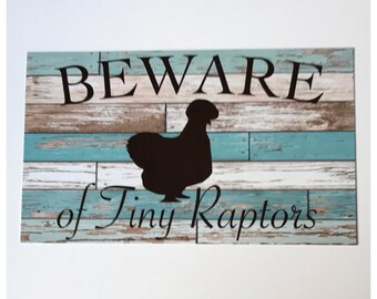 Beware Chicken Sign | Etsy