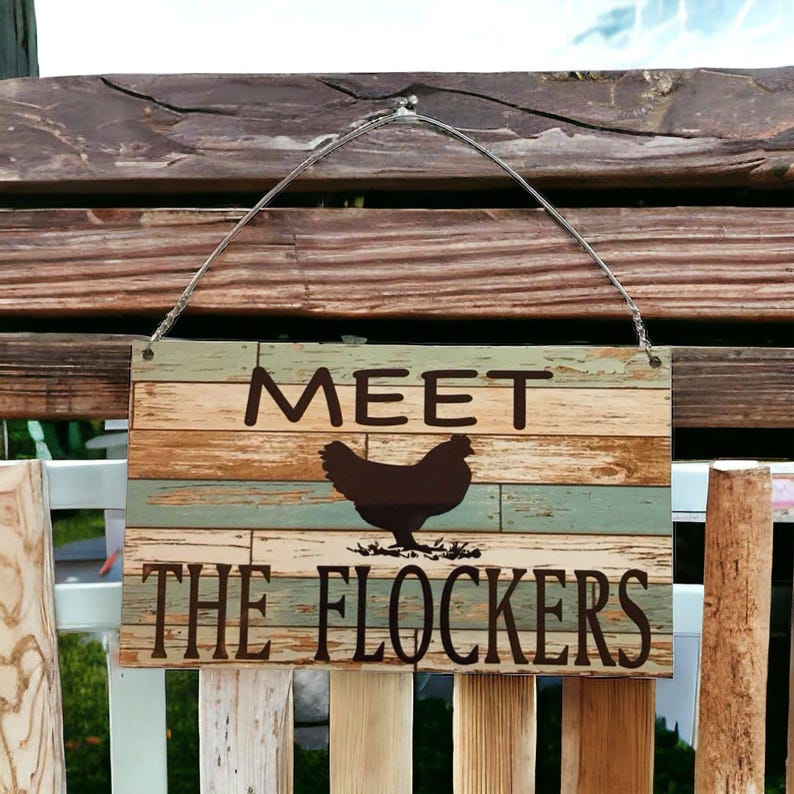 Meet the Flockers Chicken Sign - Etsy