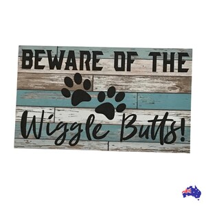 Beware Wiggle Butts Dog Sign - Etsy