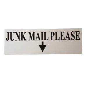 Junk Mail Please Mail Box Sign - Etsy