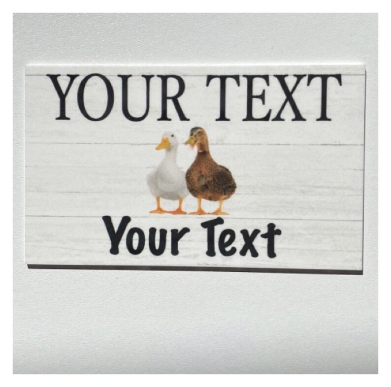 Duck Ducks Your Text Custom Wording Sign - Etsy