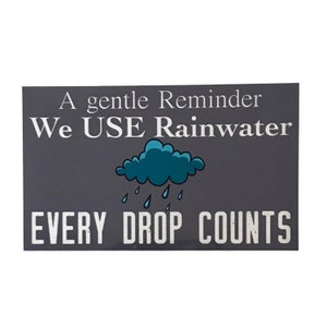 Rainwater in Use Every Drop Counts Eco Water Tank Sign - Etsy