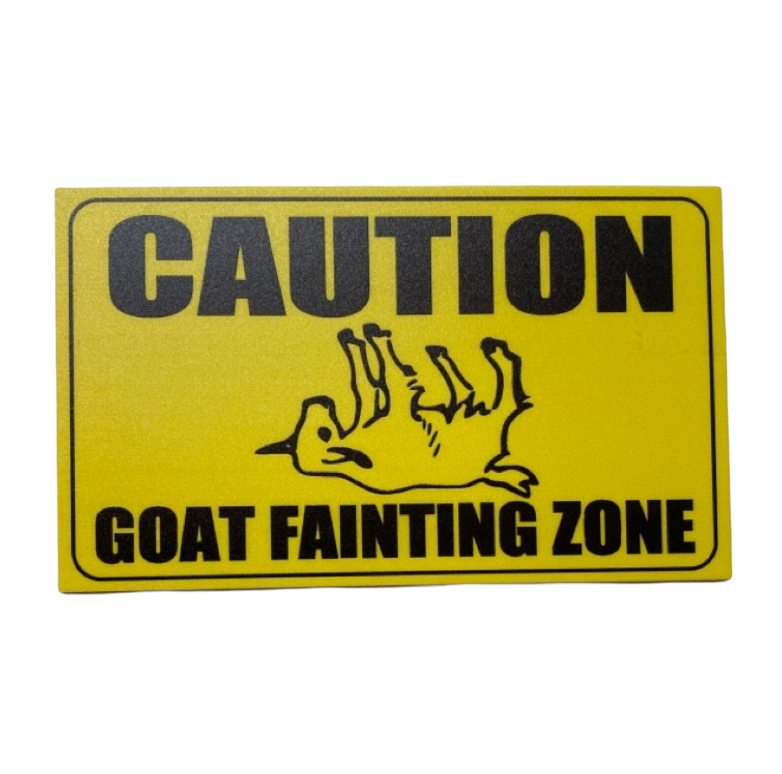 Caution Goat Fainting Zone Sign - Etsy