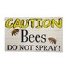 Caution Bees No Spray Garden Sign - Etsy