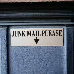 Junk Mail Please Mail Box Sign - Etsy