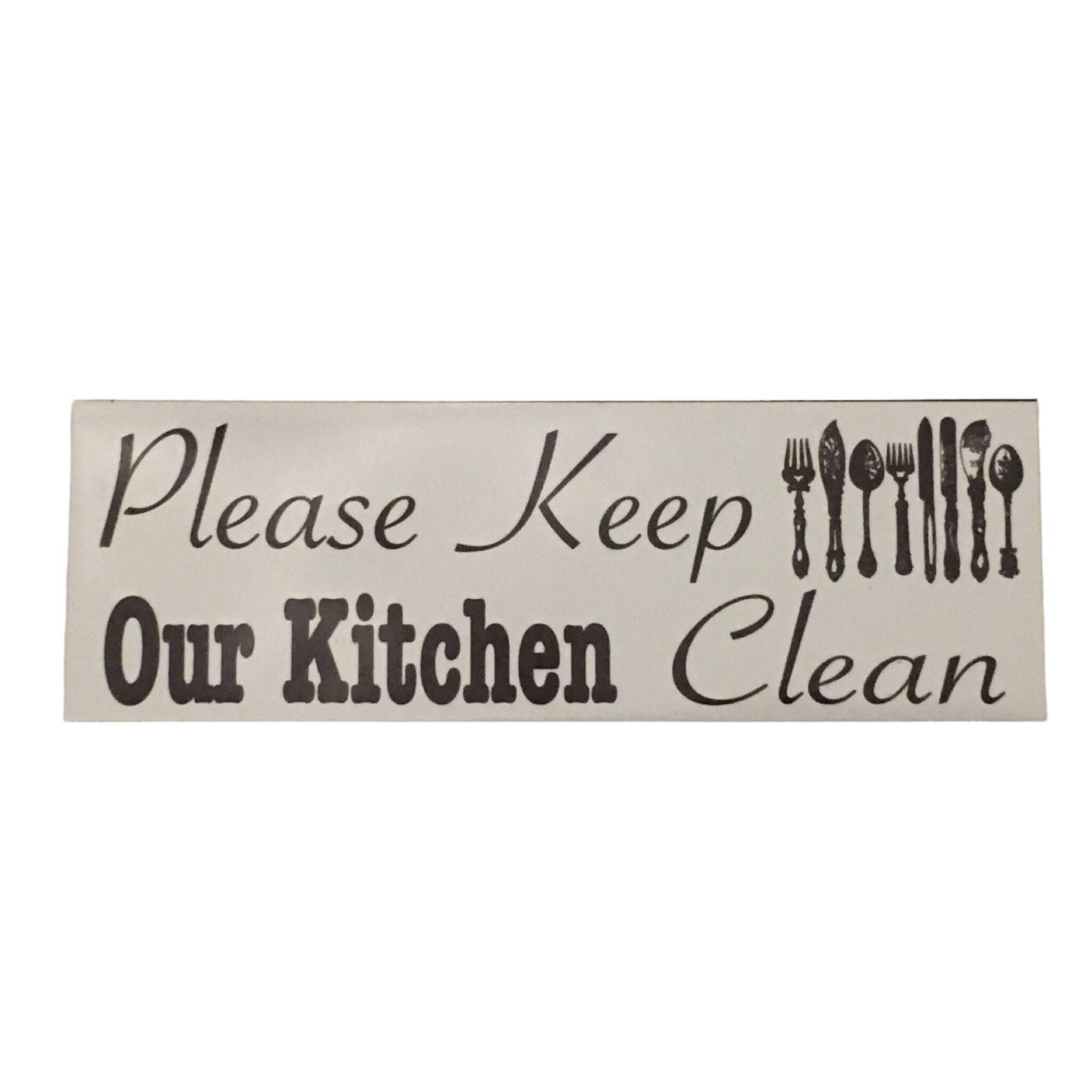 Please Keep Our Kitchen Clean Sign - Etsy