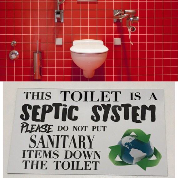 Toilet Septic System Bathroom Sign - Etsy Australia