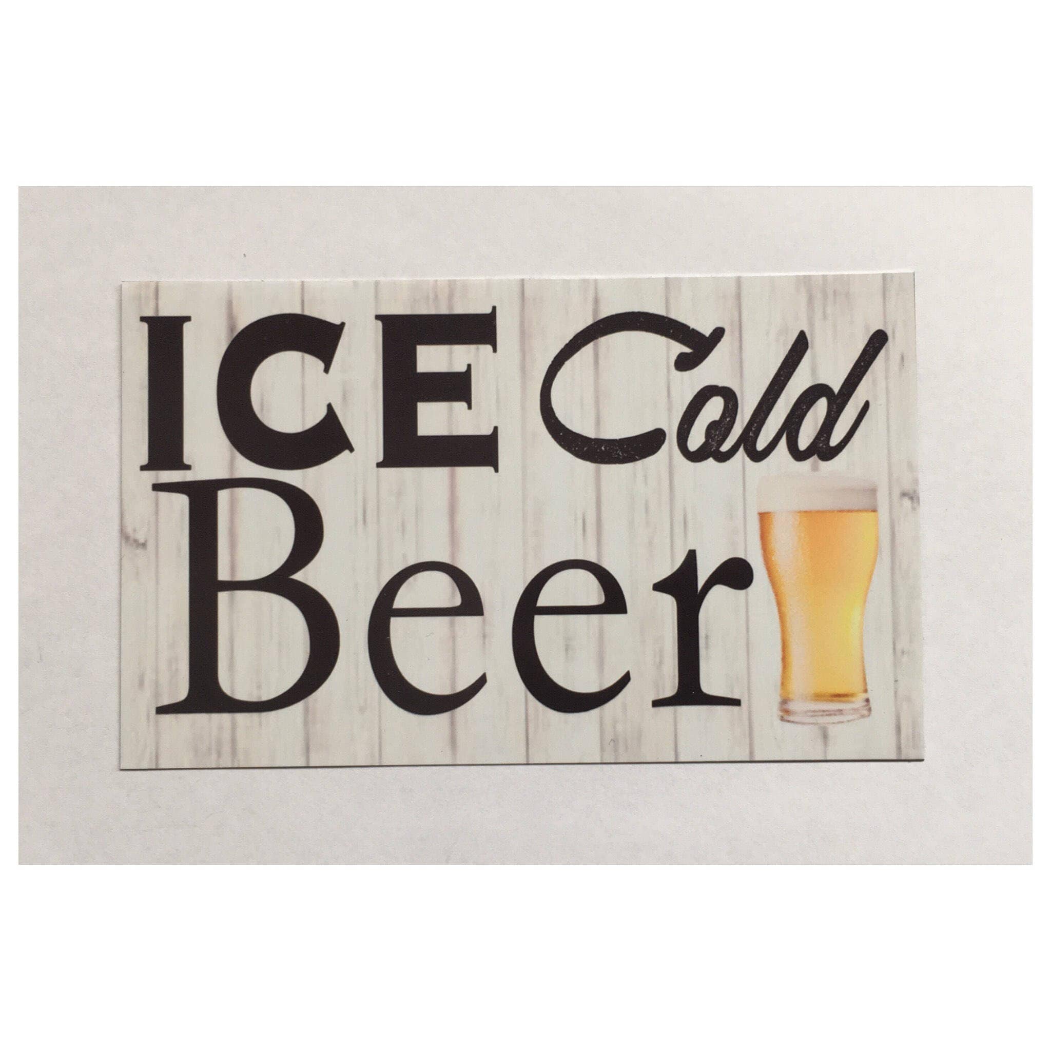 Ice Cold Beer Beer Sign Brew Bar Room Sign Wall | Etsy