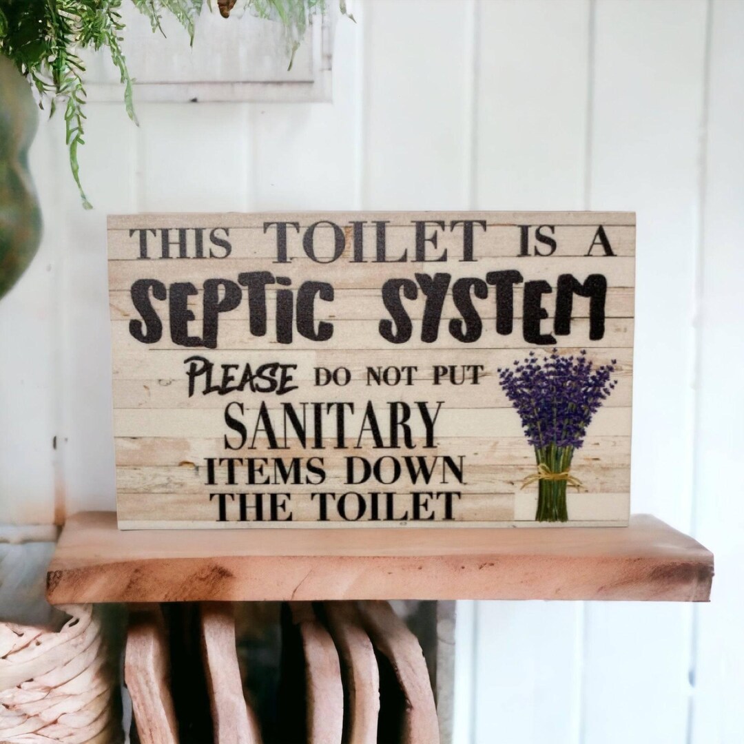Toilet Septic System Bathroom Lavender Vintage Sign - Etsy