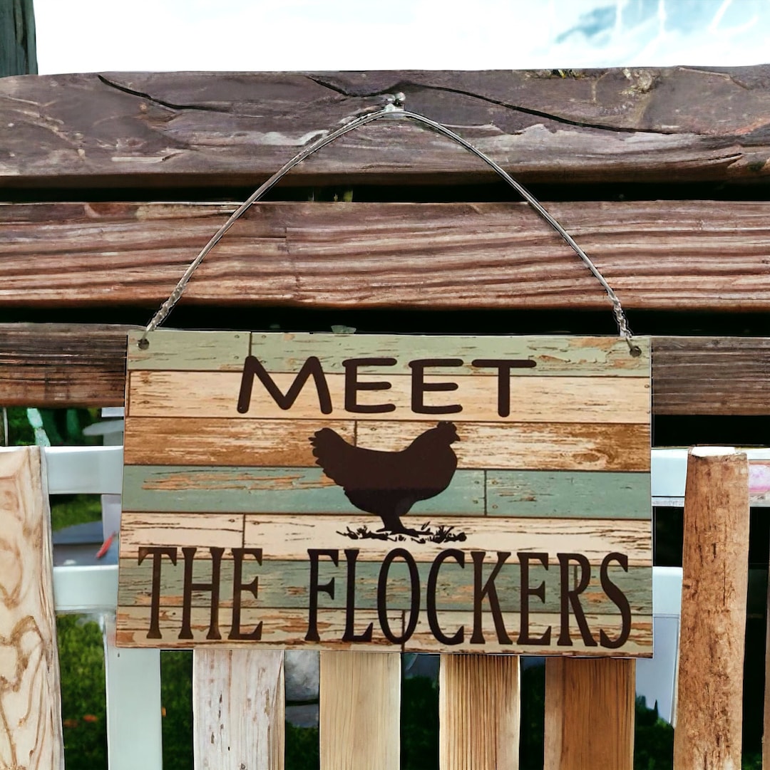 Meet the Flockers Chicken Sign - Etsy