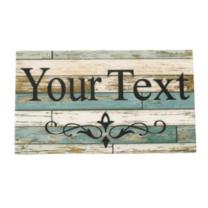 Custom Personalised Blue Timber Look Sign - Etsy
