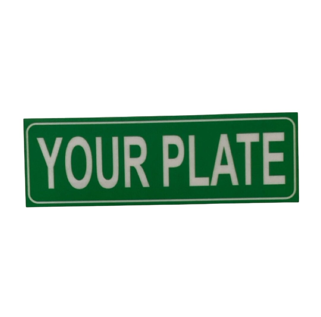 Number Plate Lime Green Custom Personalised Sign - Etsy