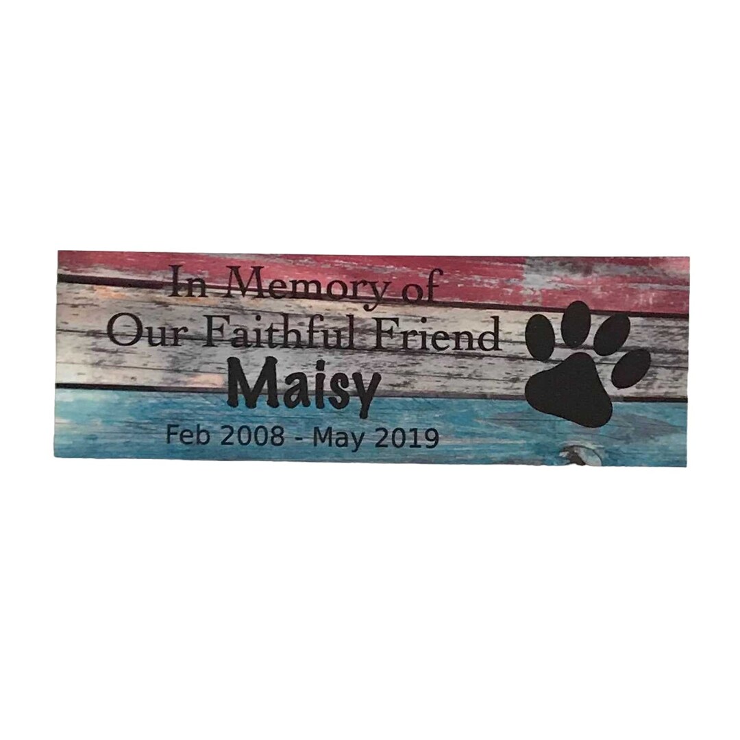 Custom Pet RIP Memorial Name and Year Dog Cat Sign Rustic Blue - Etsy