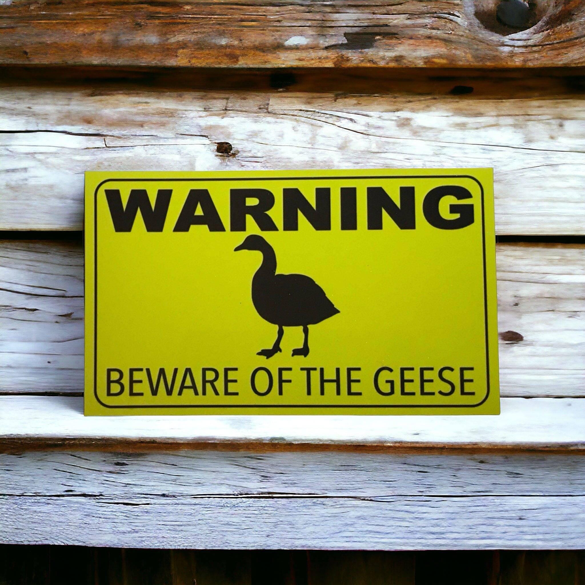 Warning Beware of the Geese Goose Sign - Etsy