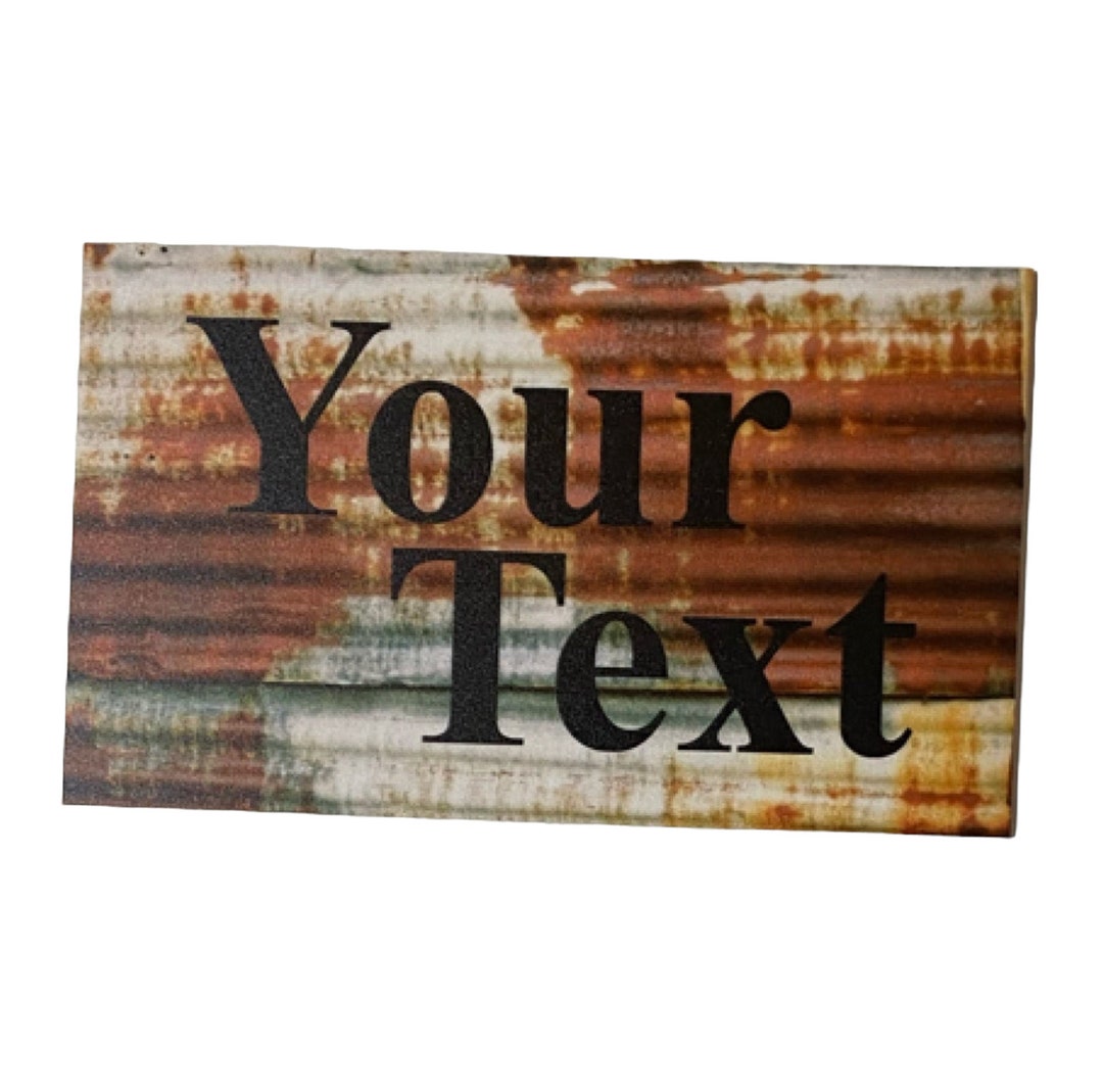Rustic Rust Style Your Text Custom Wording Sign - Etsy