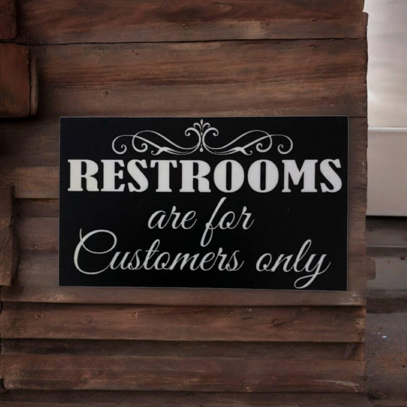 Restroom Customer Only Sign - Etsy