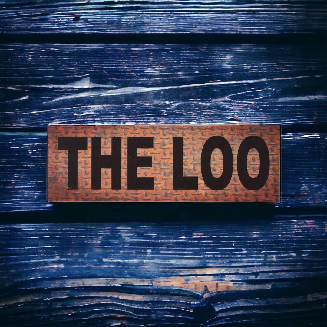 The Loo Toilet Rustic Door Sign - Etsy UK