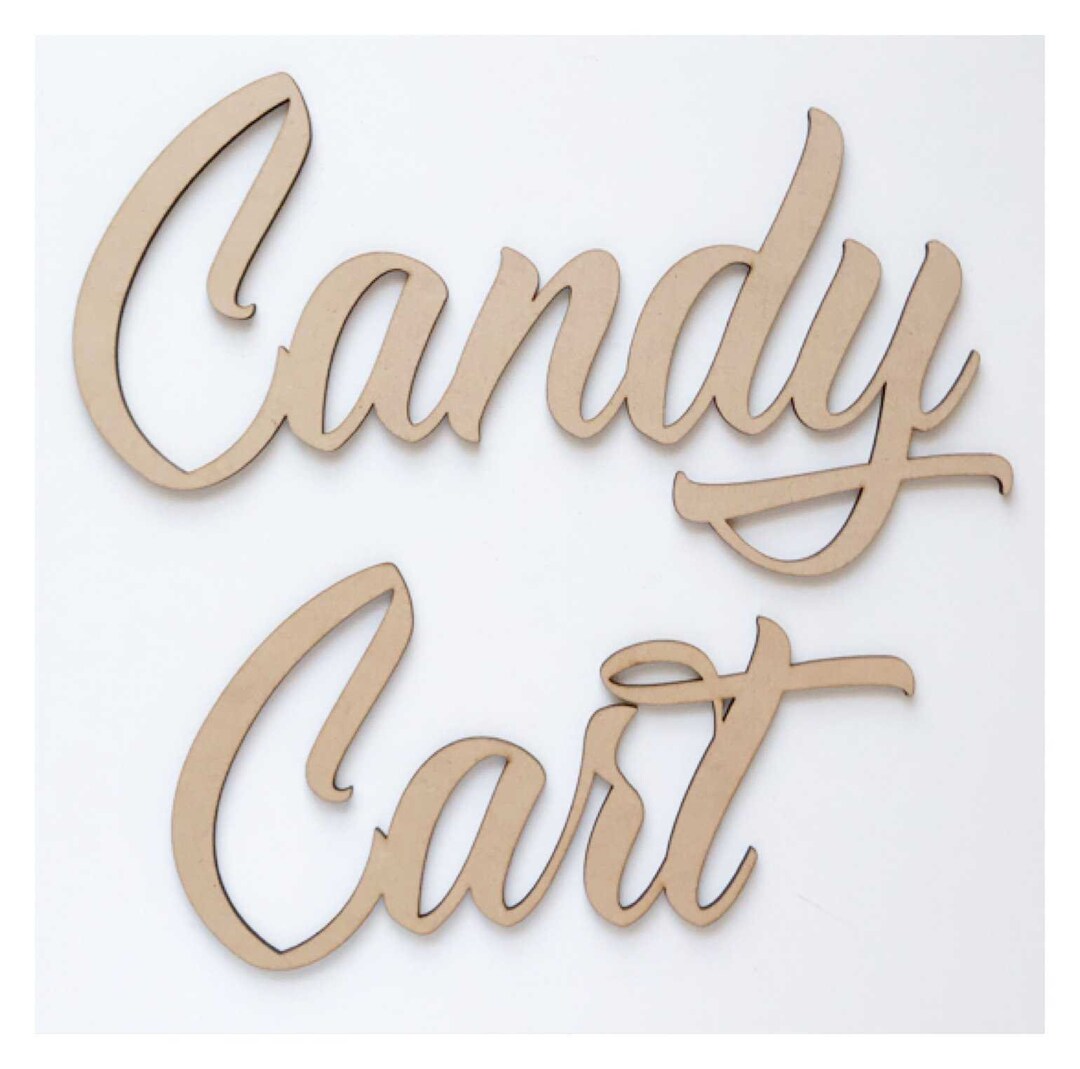 Candy Cart Word Wall Party Sweets Art DIY Raw MDF Timber Wood - Etsy