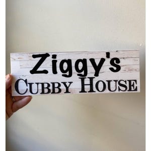 Cubby House Custom Personalised Kids Name Sign - Etsy